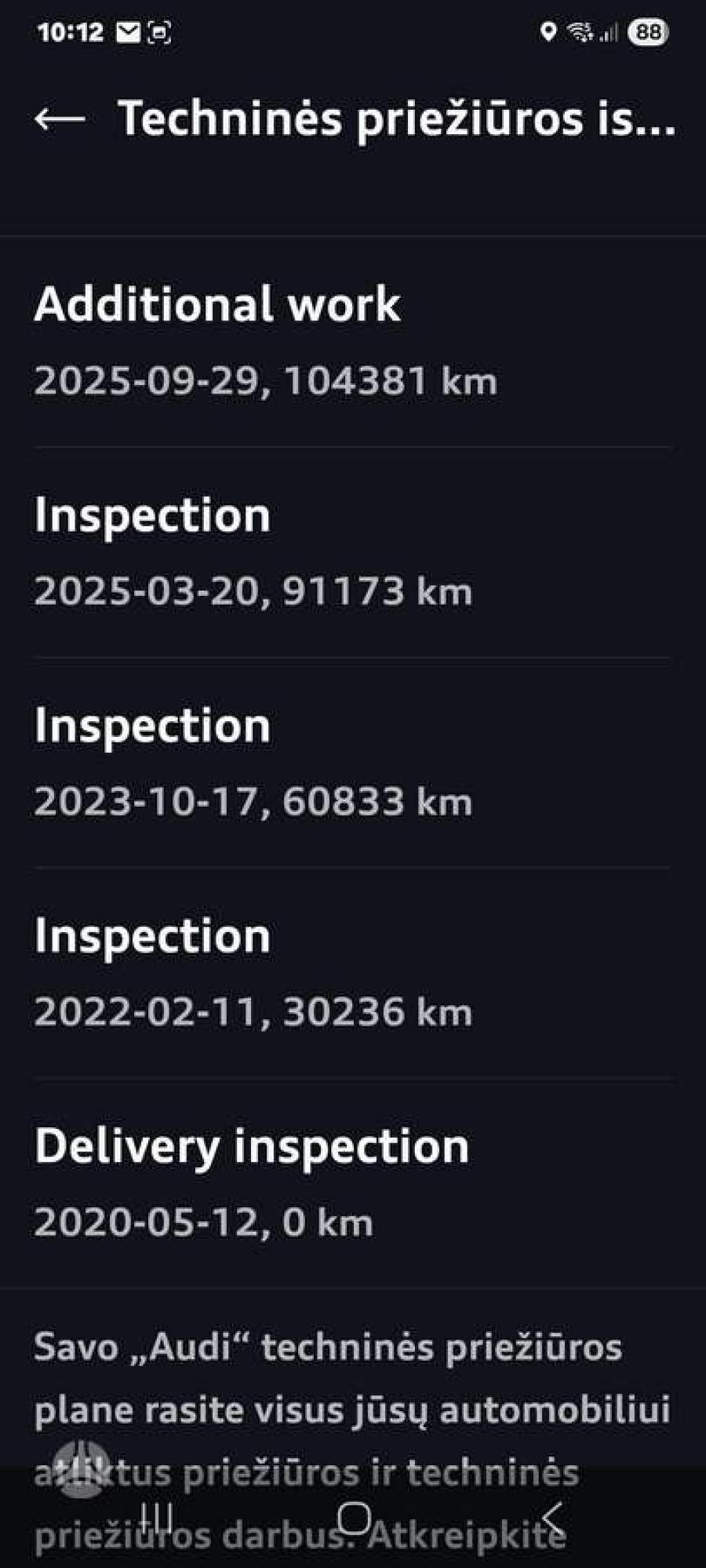 White Audi Q8 e-tron 2020 in Kaunas, with an engine capacity of 0.00 L and mileage of 115 thousand km for 28000 €, photo 21 on AUTOMOTO.COM.LV