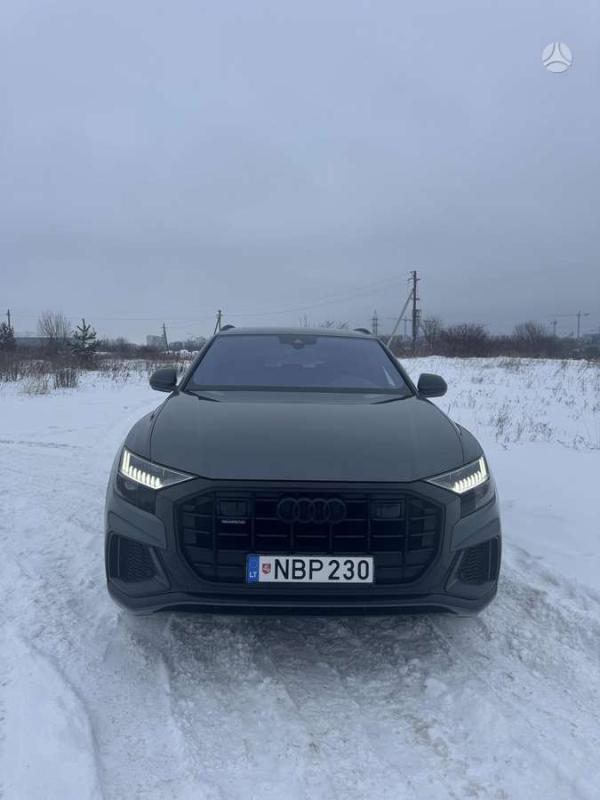 Pelēks Audi Q8 2019 Viļņa, ar dzinēja tilpumu 2.97 L un nobraukumu 92 tūkst. km par 58500 €, foto 1 vietnē AUTOMOTO.COM.LV