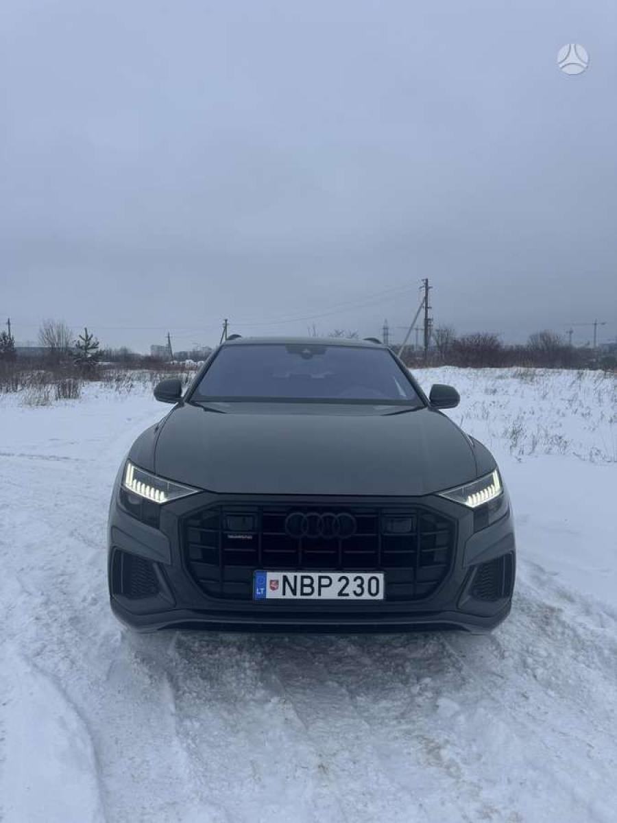 Pelēks Audi Q8 2019 Viļņa, ar dzinēja tilpumu 2.97 L un nobraukumu 92 tūkst. km par 58500 €, foto 1 vietnē AUTOMOTO.COM.LV