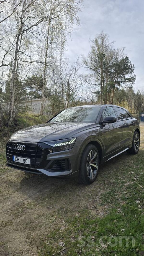 Pelēks Audi Q8 2019 Rīga, ar dzinēja tilpumu 3.00 L un nobraukumu 144 tūkst. km par 44390 €, foto 1 vietnē AUTOMOTO.COM.LV