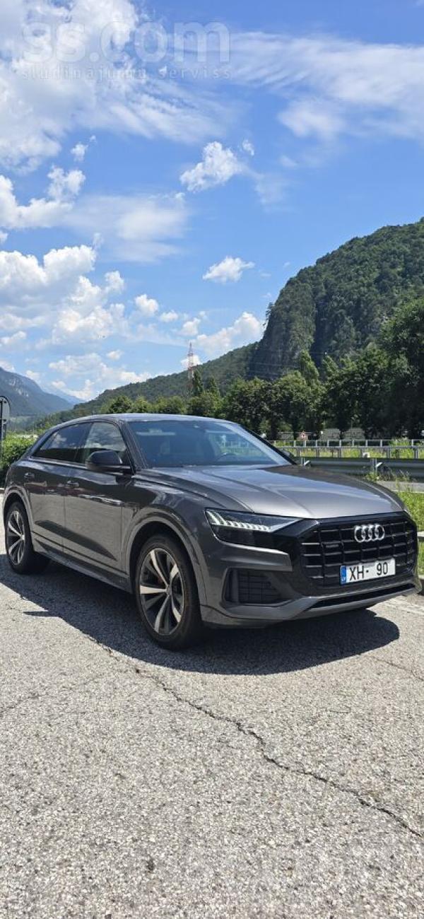 Pelēks Audi Q8 2019 Rīga, ar dzinēja tilpumu 3.00 L un nobraukumu 144 tūkst. km par 41390 €, foto 1 vietnē AUTOMOTO.COM.LV