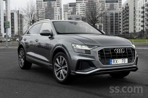 Grey Audi Q8 2018 in Riga, with an engine capacity of 3.00 L and mileage of 170 thousand km for 46900 €, photo 3 on AUTOMOTO.COM.LV