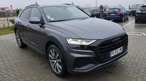 Pelēks Audi Q8 2019 Tauragė, ar dzinēja tilpumu 3.00 L un nobraukumu 138 tūkst. km par 38900 €, foto  vietnē AUTOMOTO.COM.LV