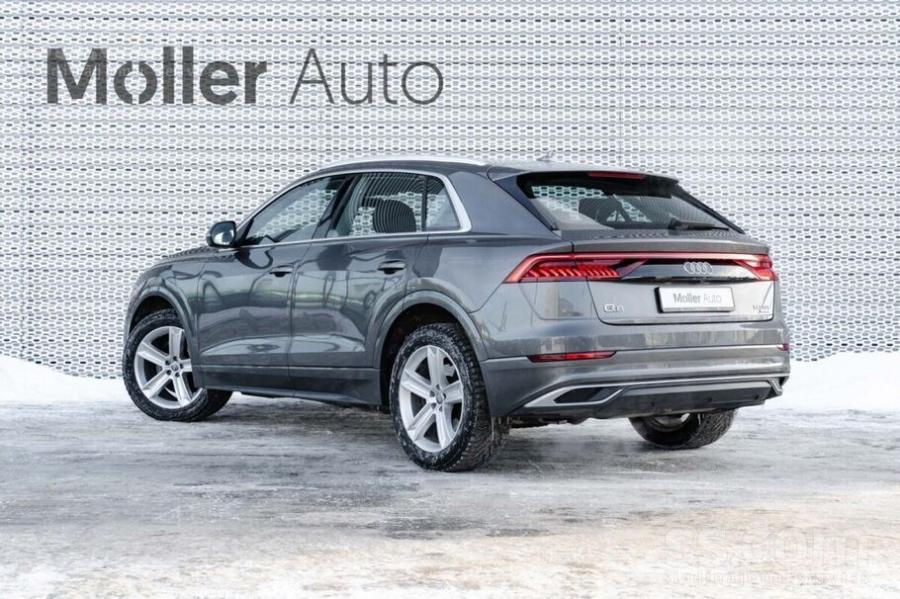 Grey Audi Q8 2019 in Riga, with an engine capacity of 3.00 L and mileage of 109 thousand km for 54900 €, photo 3 on AUTOMOTO.COM.LV