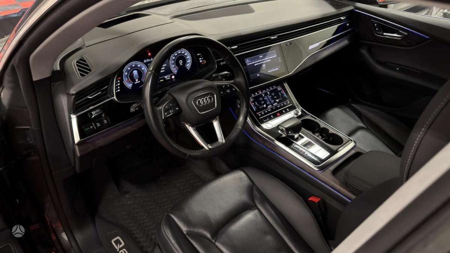Pelēks Audi Q8 2019 Viļņa, ar dzinēja tilpumu 3.00 L un nobraukumu 131 tūkst. km par 47500 €, foto 11 vietnē AUTOMOTO.COM.LV