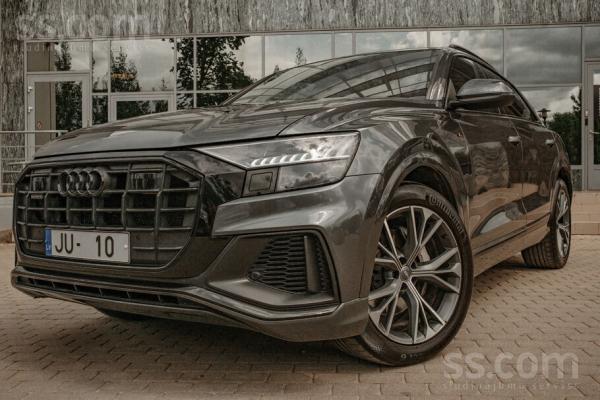 Grey Audi Q8 2019 in Riga, with an engine capacity of 3.00 L and mileage of 117 thousand km for 45000 €, photo 2 on AUTOMOTO.COM.LV