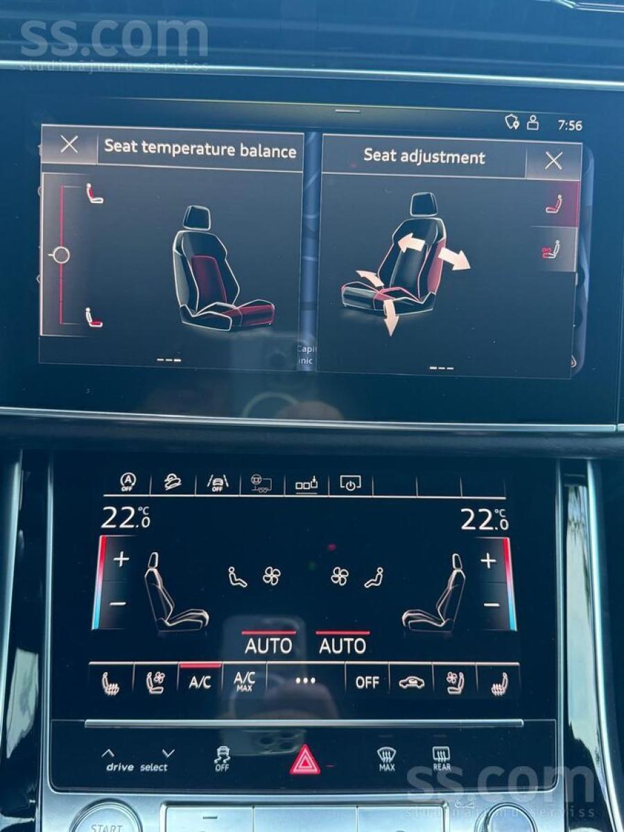 Grey Audi Q8 2019 in Riga, with an engine capacity of 3.00 L and mileage of 117 thousand km for 45000 €, photo 20 on AUTOMOTO.COM.LV