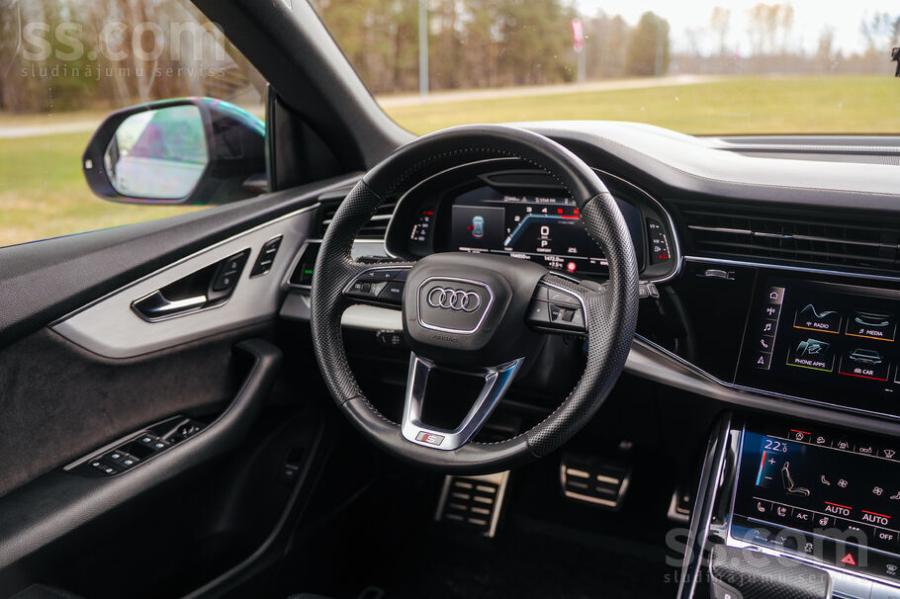 Grey Audi Q8 2019 in Riga, with an engine capacity of 3.00 L and mileage of 195 thousand km for 53500 €, photo 15 on AUTOMOTO.COM.LV