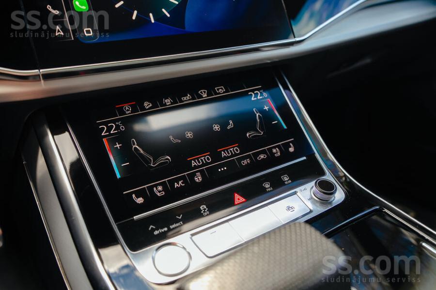 Grey Audi Q8 2019 in Riga, with an engine capacity of 3.00 L and mileage of 195 thousand km for 53500 €, photo 27 on AUTOMOTO.COM.LV