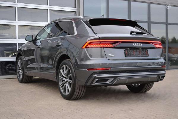 Grey Audi Q8 2019 in Vilnius, with an engine capacity of 2.97 L and mileage of 120 thousand km for 47000 €, photo 7 on AUTOMOTO.COM.LV