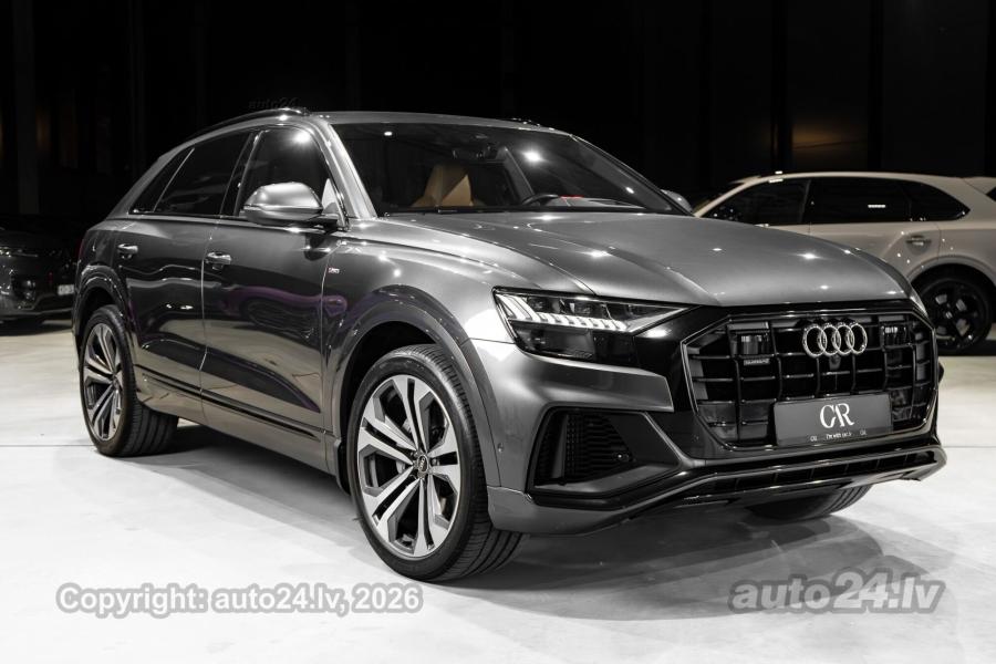 Grey Audi Q8 2020 in Riga, with an engine capacity of 3.00 L and mileage of 108 thousand km for 52490 €, photo 4 on AUTOMOTO.COM.LV