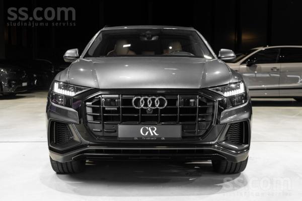Grey Audi Q8 2020 in Riga, with an engine capacity of 3.00 L and mileage of 108 thousand km for 52490 €, photo 2 on AUTOMOTO.COM.LV