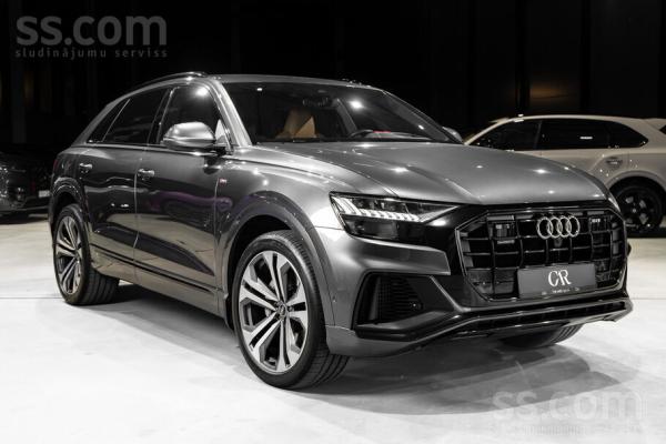 Grey Audi Q8 2020 in Riga, with an engine capacity of 3.00 L and mileage of 108 thousand km for 52490 €, photo 3 on AUTOMOTO.COM.LV