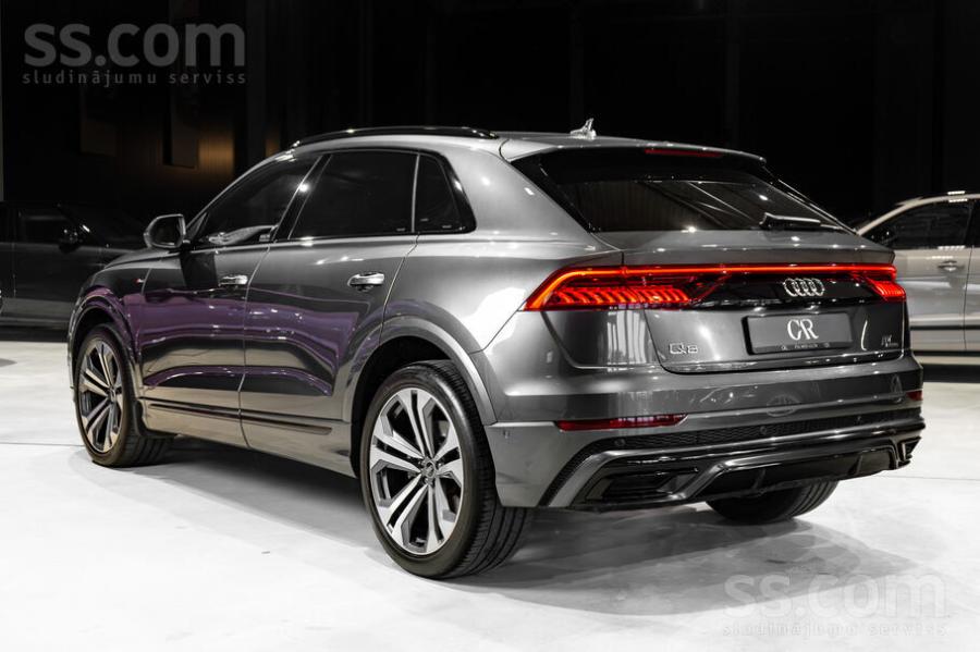 Grey Audi Q8 2020 in Riga, with an engine capacity of 3.00 L and mileage of 108 thousand km for 52490 €, photo 7 on AUTOMOTO.COM.LV