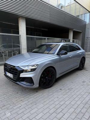 Grey Audi Q8 2020 in Vilnius, with an engine capacity of 3.00 L and mileage of 82 thousand km for 41499 €, photo 3 on AUTOMOTO.COM.LV