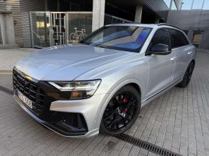 Grey Audi Q8 2020 in Vilnius, with an engine capacity of 3.00 L and mileage of 82 thousand km for 41499 €, photo 5 on AUTOMOTO.COM.LV