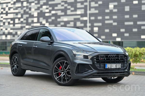 Pelēks Audi Q8 2020 Rīga, ar dzinēja tilpumu 4.00 L un nobraukumu 228 tūkst. km par 53900 €, foto 1 vietnē AUTOMOTO.COM.LV