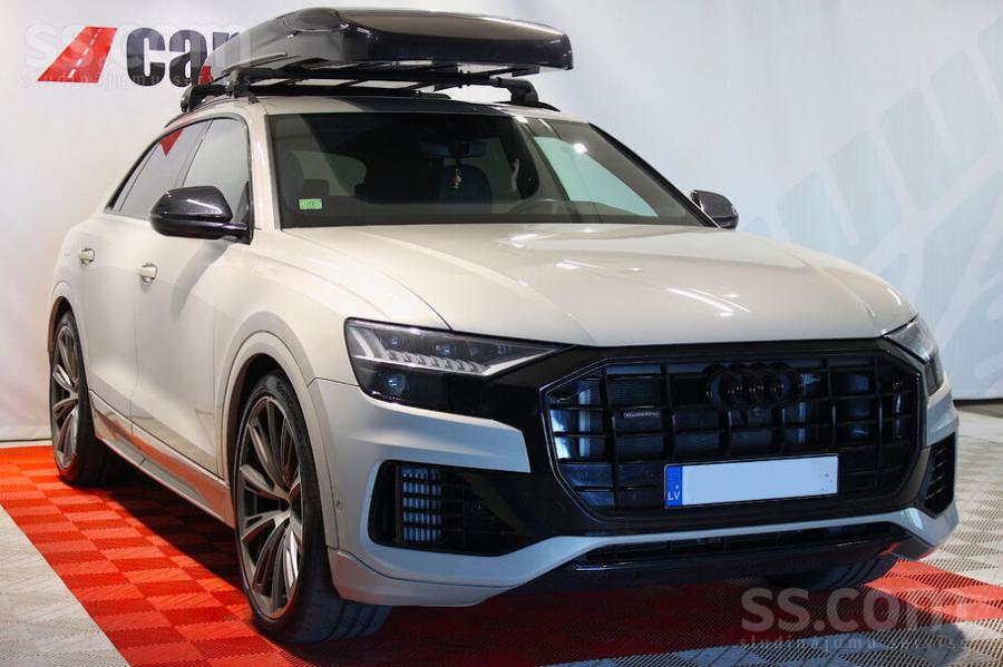 Grey Audi Q8 2022 in Riga, with an engine capacity of 3.00 L and mileage of 66 thousand km for 72000 €, photo 4 on AUTOMOTO.COM.LV