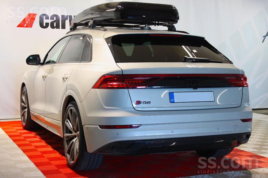 Grey Audi Q8 2022 in Riga, with an engine capacity of 3.00 L and mileage of 66 thousand km for 72000 €, photo 7 on AUTOMOTO.COM.LV