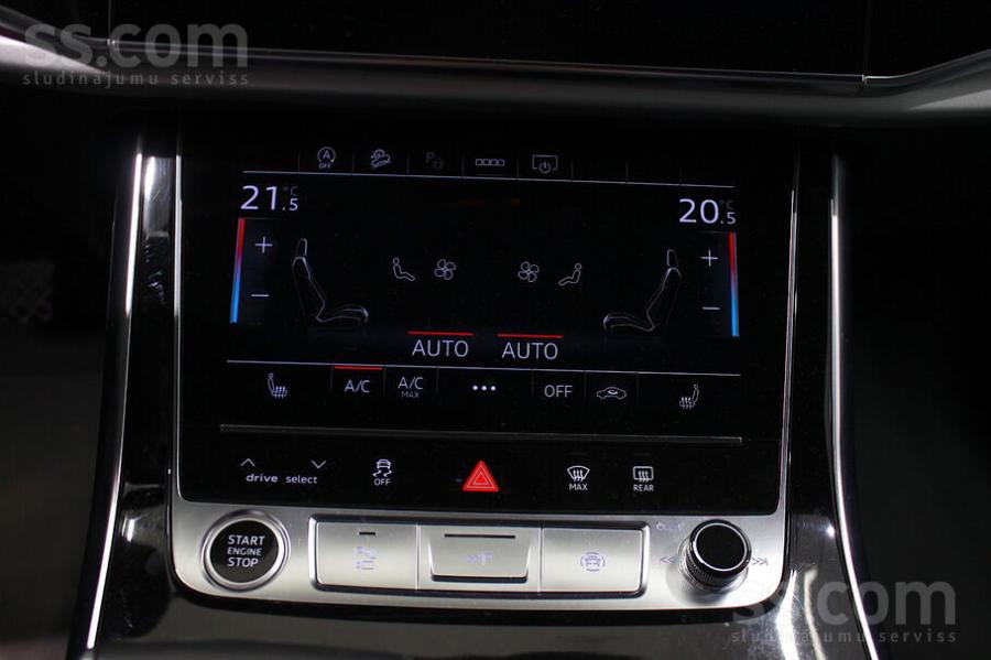 Grey Audi Q8 2022 in Riga, with an engine capacity of 3.00 L and mileage of 66 thousand km for 72000 €, photo 20 on AUTOMOTO.COM.LV
