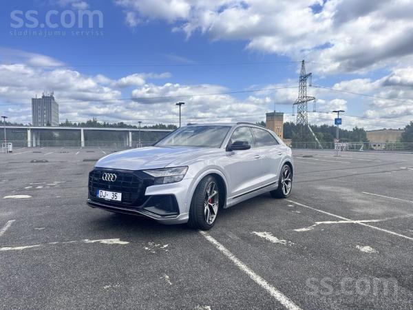 Grey Audi Q8 2022 in Riga, with an engine capacity of 3.00 L and mileage of 180 thousand km for 48000 €, photo 1 on AUTOMOTO.COM.LV