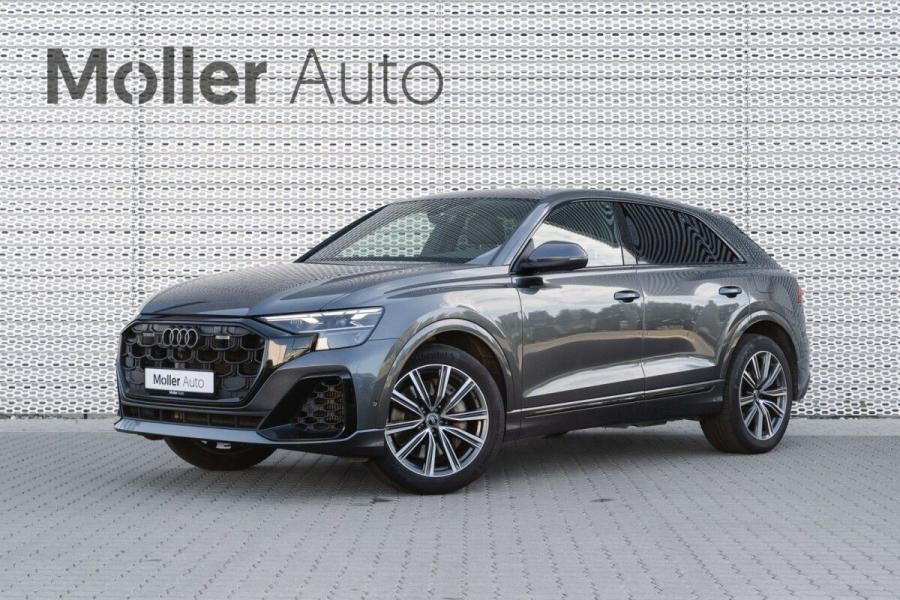 Pelēks Audi Q8 2024 Mārupe, ar dzinēja tilpumu 3.00 L un nobraukumu 85 tūkst. km par 64900 €, foto 1 vietnē AUTOMOTO.COM.LV