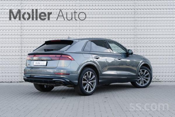 Grey Audi Q8 2024 in Riga, with an engine capacity of 3.00 L and mileage of 85 thousand km for 64900 €, photo 4 on AUTOMOTO.COM.LV
