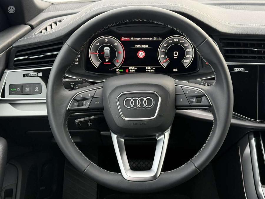 Pelēks Audi Q8 2025 Klaipėda, ar dzinēja tilpumu 2.97 L un nobraukumu 9 tūkst. km par 77900 €, foto 15 vietnē AUTOMOTO.COM.LV