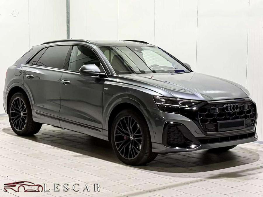 Pelēks Audi Q8 2025 Viļņa, ar dzinēja tilpumu 2.97 L un nobraukumu 14 tūkst. km par 89000 €, foto 1 vietnē AUTOMOTO.COM.LV