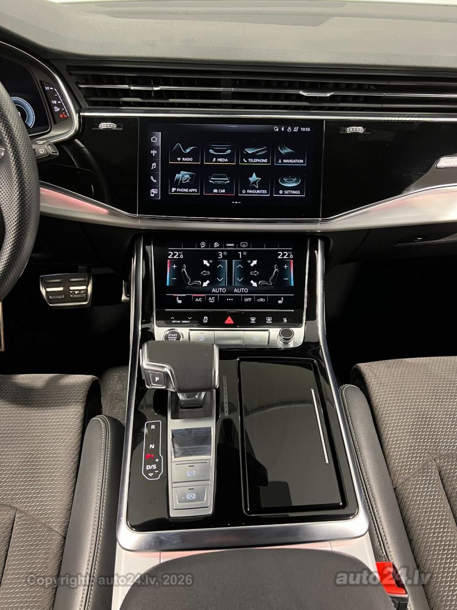 Grey Audi Q8 2022 in Tallinn, with an engine capacity of 3.00 L and mileage of 0 thousand km for 64000 €, photo 21 on AUTOMOTO.COM.LV