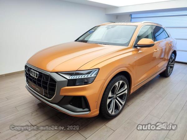 Oranžs Audi Q8 2018 Tallina, ar dzinēja tilpumu 3.00 L un nobraukumu 162 tūkst. km par 41950 €, foto  vietnē AUTOMOTO.COM.LV