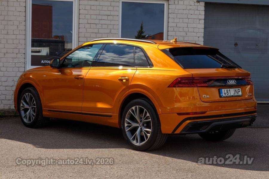 Orange Audi Q8 2019 in Tallinn, with an engine capacity of 3.00 L and mileage of 86 thousand km for 49900 €, photo 4 on AUTOMOTO.COM.LV