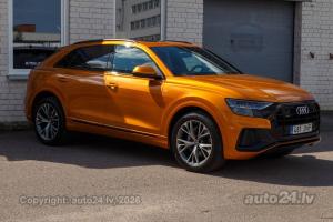 Orange Audi Q8 2019 in Tallinn, with an engine capacity of 3.00 L and mileage of 86 thousand km for 49900 €, photo 5 on AUTOMOTO.COM.LV