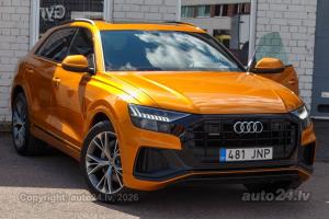Orange Audi Q8 2019 in Tallinn, with an engine capacity of 3.00 L and mileage of 86 thousand km for 49900 €, photo 6 on AUTOMOTO.COM.LV