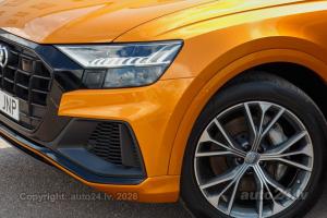 Orange Audi Q8 2019 in Tallinn, with an engine capacity of 3.00 L and mileage of 86 thousand km for 49900 €, photo 7 on AUTOMOTO.COM.LV