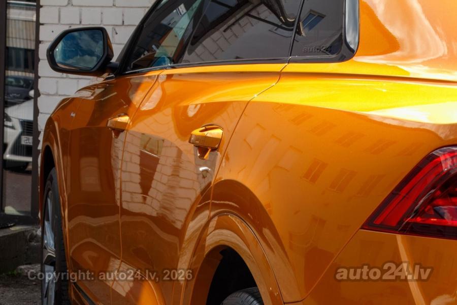 Orange Audi Q8 2019 in Tallinn, with an engine capacity of 3.00 L and mileage of 86 thousand km for 49900 €, photo 8 on AUTOMOTO.COM.LV