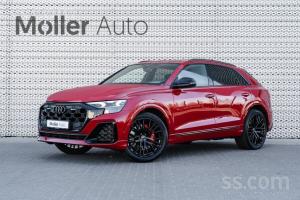Red Audi Q8 2025 in Riga, with an engine capacity of 4.00 L and mileage of 21 thousand km for 95900 €, photo  on AUTOMOTO.COM.LV