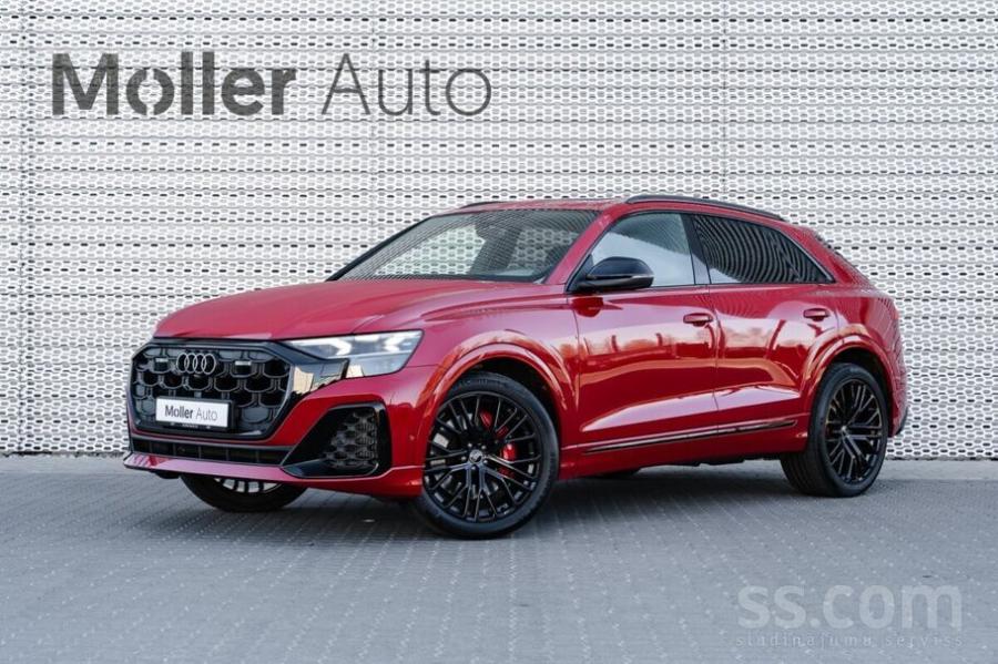 Red Audi Q8 2025 in Riga, with an engine capacity of 4.00 L and mileage of 21 thousand km for 95900 €, photo 1 on AUTOMOTO.COM.LV