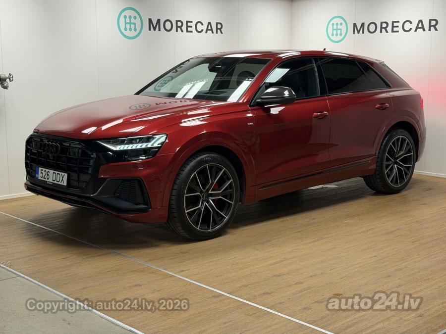 Red Audi Q8 2023 in Tallinn, with an engine capacity of 3.00 L and mileage of 88 thousand km for 64990 €, photo 1 on AUTOMOTO.COM.LV