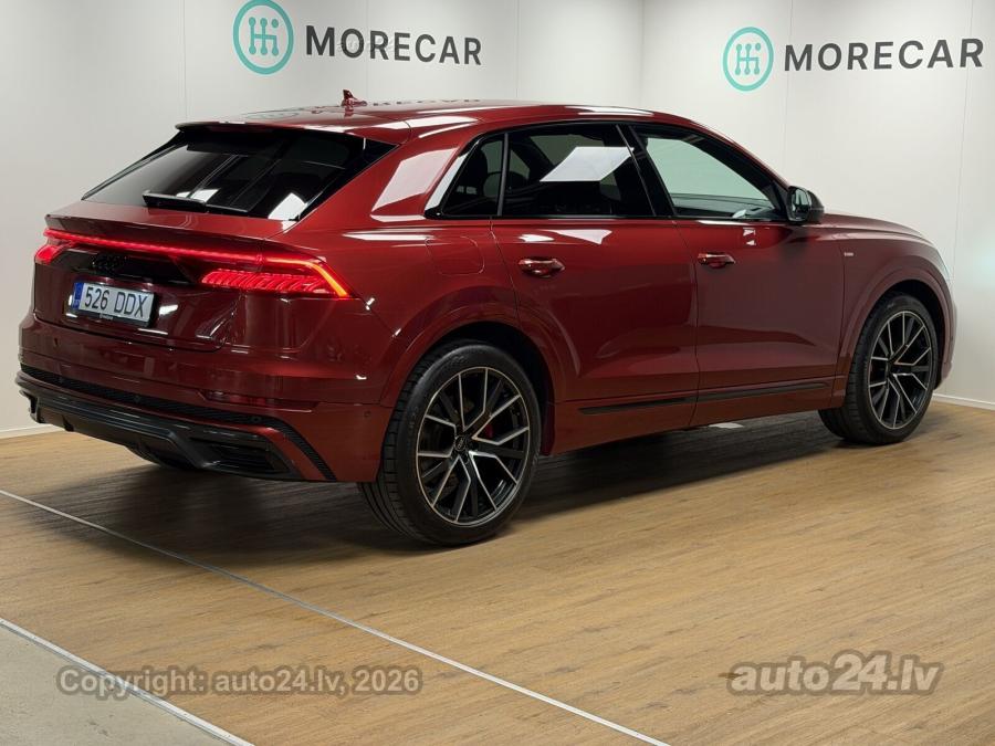 Red Audi Q8 2023 in Tallinn, with an engine capacity of 3.00 L and mileage of 88 thousand km for 64990 €, photo 3 on AUTOMOTO.COM.LV
