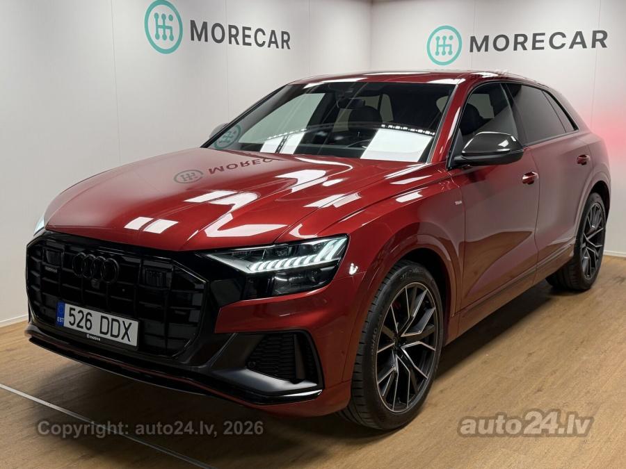Red Audi Q8 2023 in Tallinn, with an engine capacity of 3.00 L and mileage of 88 thousand km for 64990 €, photo 4 on AUTOMOTO.COM.LV