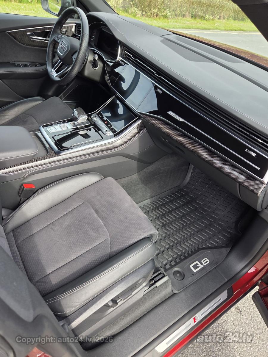 Sarkans Audi Q8 2023 Tallina, ar dzinēja tilpumu 3.00 L un nobraukumu 88 tūkst. km par 64900 €, foto 18 vietnē AUTOMOTO.COM.LV