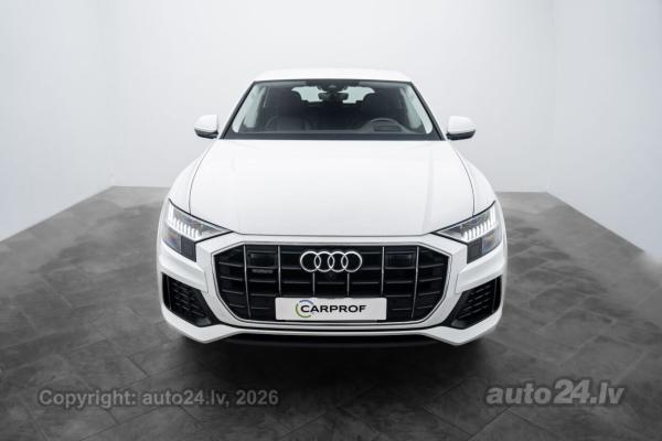 White Audi Q8 2018 in Tallinn, with an engine capacity of 3.00 L and mileage of 212 thousand km for 35999 €, photo 2 on AUTOMOTO.COM.LV