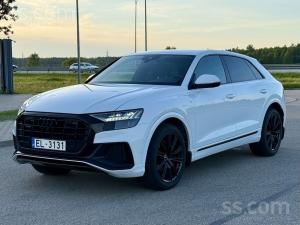 Balts Audi Q8 2018 Rīga, ar dzinēja tilpumu 3.00 L un nobraukumu 211 tūkst. km par 37994 €, foto  vietnē AUTOMOTO.COM.LV