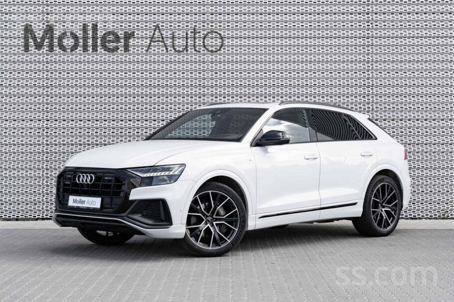 White Audi Q8 2019 in Riga, with an engine capacity of 3.00 L and mileage of 133 thousand km for 59900 €, photo 1 on AUTOMOTO.COM.LV