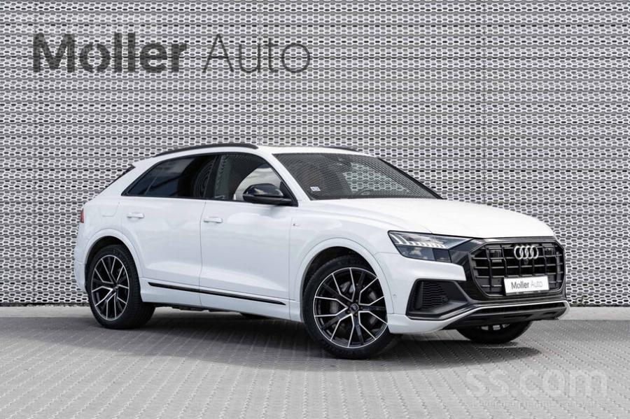 White Audi Q8 2019 in Riga, with an engine capacity of 3.00 L and mileage of 133 thousand km for 59900 €, photo 2 on AUTOMOTO.COM.LV