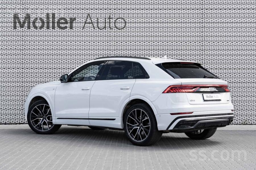White Audi Q8 2019 in Riga, with an engine capacity of 3.00 L and mileage of 133 thousand km for 59900 €, photo 3 on AUTOMOTO.COM.LV