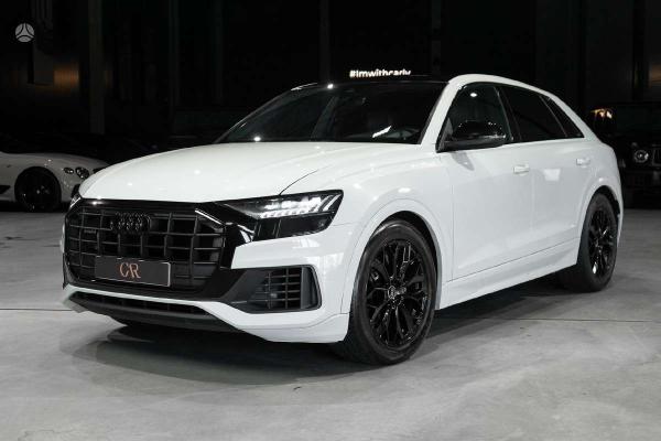 Balts Audi Q8 2019 Rīga, ar dzinēja tilpumu 2.97 L un nobraukumu 124 tūkst. km par 48800 €, foto 1 vietnē AUTOMOTO.COM.LV