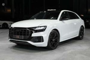 Balts Audi Q8 2019 Rīga, ar dzinēja tilpumu 2.97 L un nobraukumu 124 tūkst. km par 48800 €, foto  vietnē AUTOMOTO.COM.LV