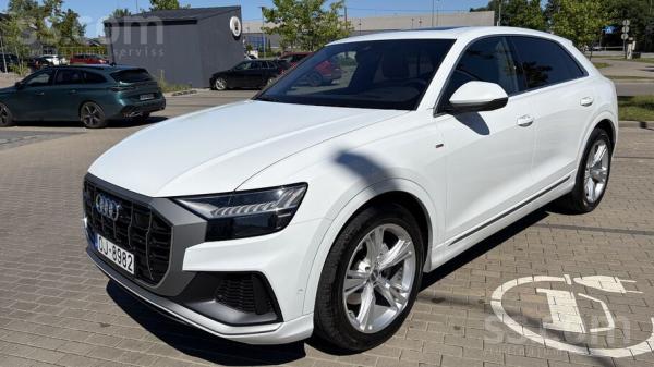 Balts Audi Q8 2019 Rīga, ar dzinēja tilpumu 3.00 L un nobraukumu 158 tūkst. km par 44500 €, foto 1 vietnē AUTOMOTO.COM.LV